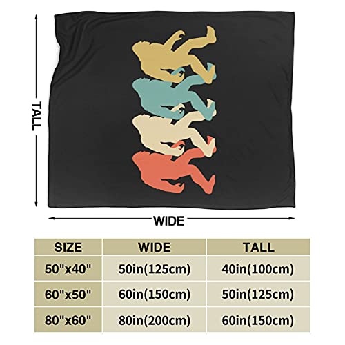 Bigfoot Flannel Fleece Throw Blankets for Bed Sofa Living Room Soft Blanket Warm Cozy Fluffy Throw Plush Blanket