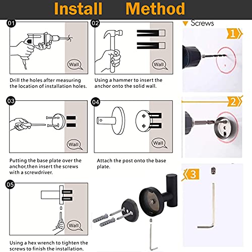 2 Pack Bathroom Wall Towel Hooks, Veriya Heavy Duty Robe Coat Clothes Hook Holder for Bathroom Kitchen Garage Hotel Wall Mounted SUS304 Stainless Steel (Black)