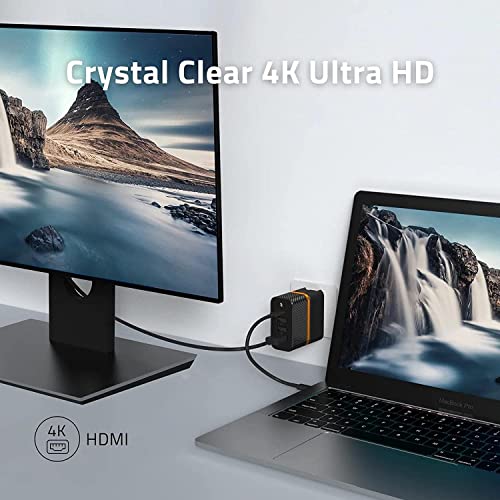 65W GaN USB C Charger with 4K HDMI, TV Mode & 3-Port Fast Charging - Compatible with MacBook, iPad, iPhone, Samsung, Steam Deck & More