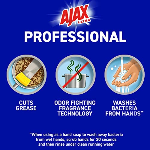 Ajax Ultra Professional Antibacterial Pot & Pan Dish Soap, Orange Scent, 145 fl. oz. (1.13 gal.), 4/Pack (61034313CT)