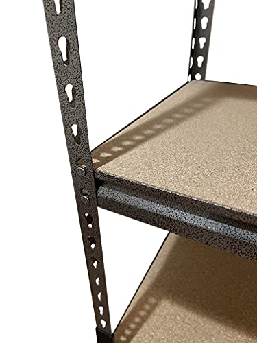 Juggernaut Storage 36" W x 18" D x 72" H 5-Shelf Steel Shelving, Hammertone, SS3618-5BLKAMZ