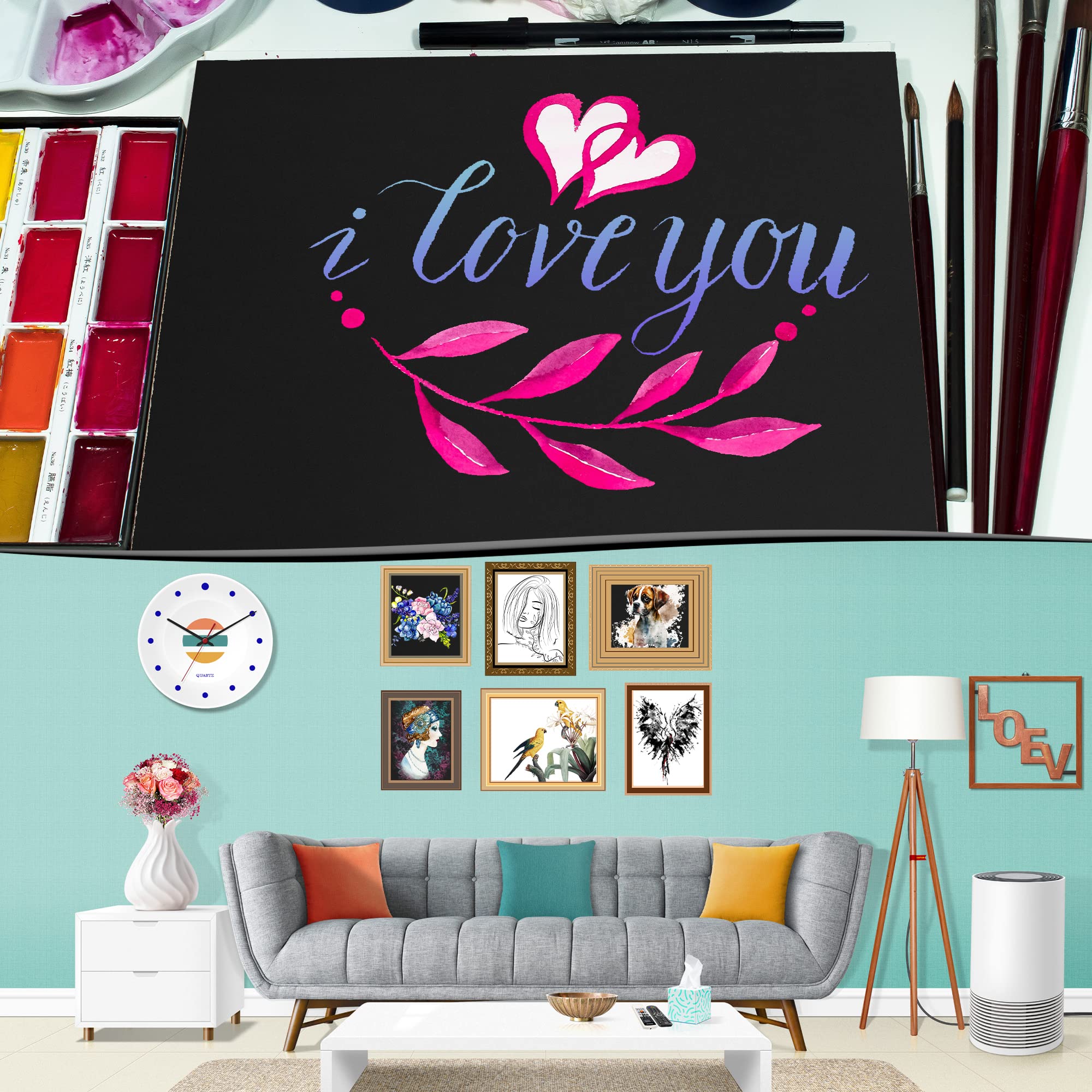 Gondiane 24 sheets Multi Colors Cardstock Paper 8.5 x 11 Inches for DIY Cards, Invitations, Scrapbooking and Other Crafts(250gsm/92lb)