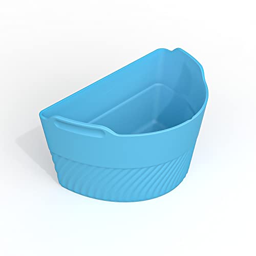 Reusable Slow Cooker Divider Crock pot divider silicon insert Foldable 3-8 Quart Silicone Slow Cooker liners Slow Cooker Liners Blue+Grey