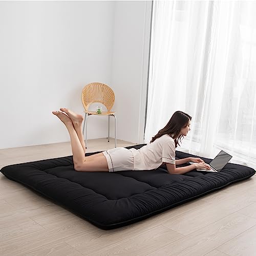 MAXYOYO Japanese Floor Mattress Futon Mattress Full Size, Shikibuton Tatami Mat Floor Bed, Roll Up Foldable Mattress Topper, for Guest Camping RV