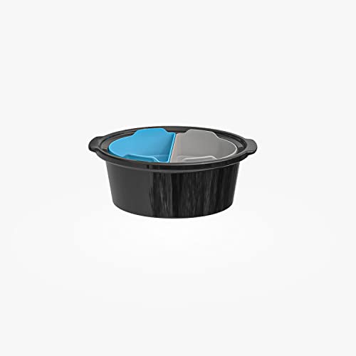 Reusable Slow Cooker Divider Crock pot divider silicon insert Foldable 3-8 Quart Silicone Slow Cooker liners Slow Cooker Liners Blue+Grey