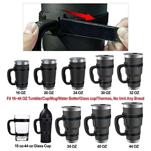 20 Oz 30 Oz 40 Oz Tumbler Handle Adjustable Fit for YETI, RTIC, Ozark Trail, Travel Mug Cup, SIC, Rambler, and All Brands Tumbler Cup