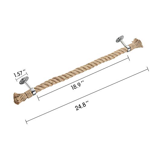YJ YANJUN Nautical Bathroom Decor - Rope Towel Racks for Bathroom Wall Mounted