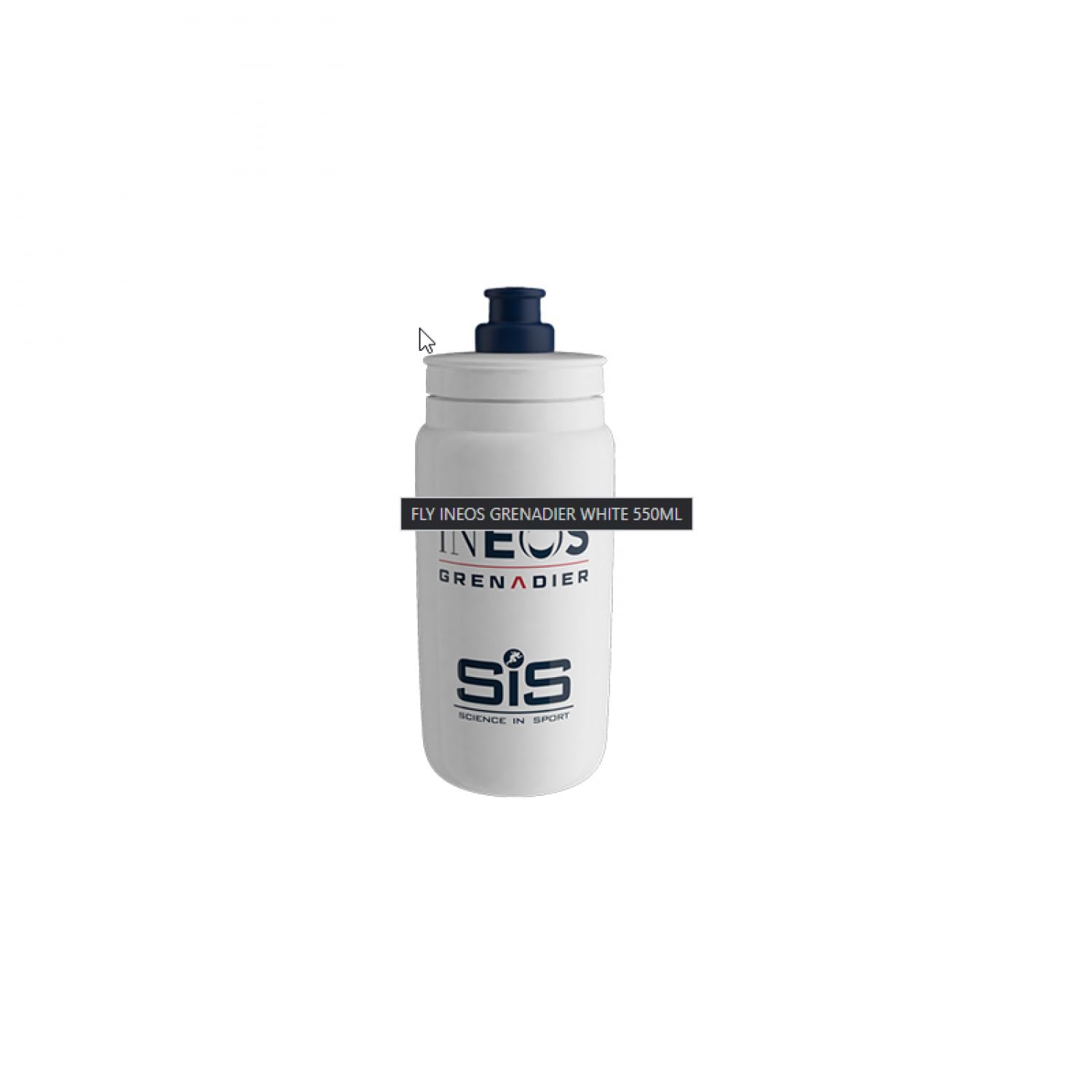 Elite 2023 INEOS GRENADIER Team FLY Water Bottle : WHITE 550 ml