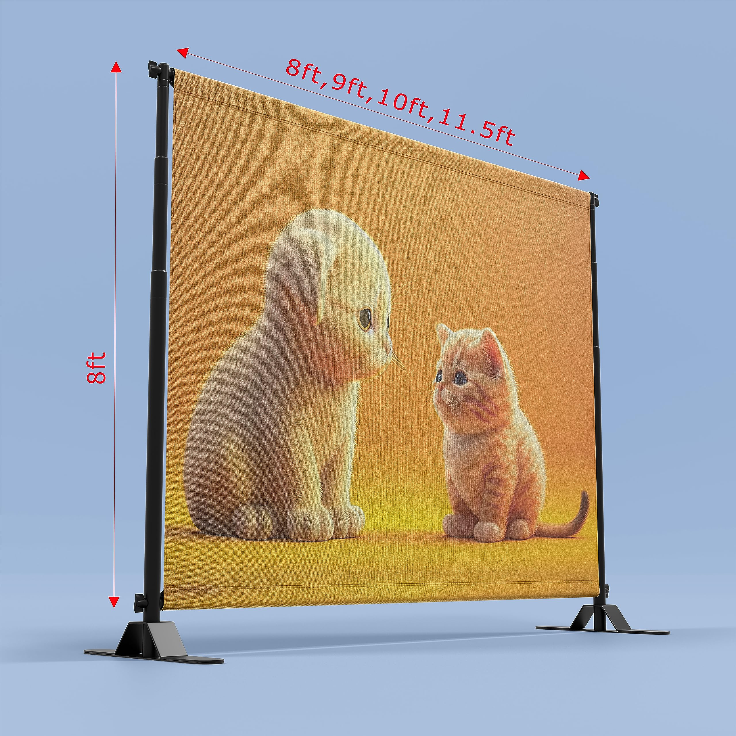 JJ'S PROMO Custom Step and Repeat Backdrop | 9ft Tension Fabric Banner Stand Backdrop | Excluding Aluminum Thick Tube Stand (Optional) | Personalized backdrops for Events | Made in California
