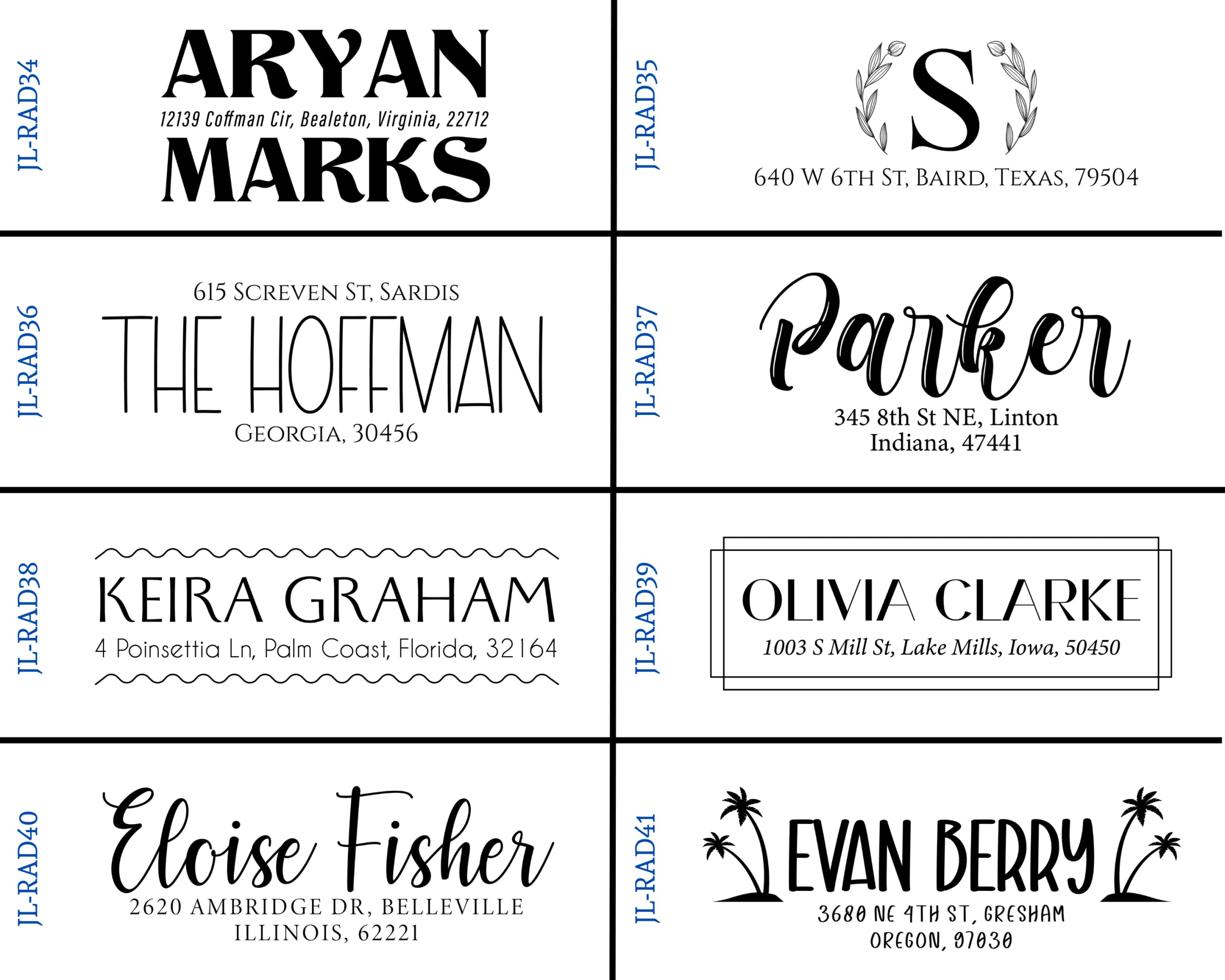 Custom Return Address Stamp - Custom Self-Inking Address Stamp with Name Custom Rubber Address Stamp (Self Inking)