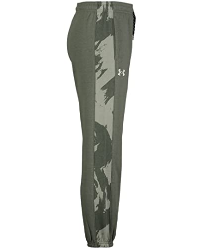 Under Armour Boys Joggers, Sweatpants with Camo Stripe & Drawstring Closure, Colorado Sage Plume Wave