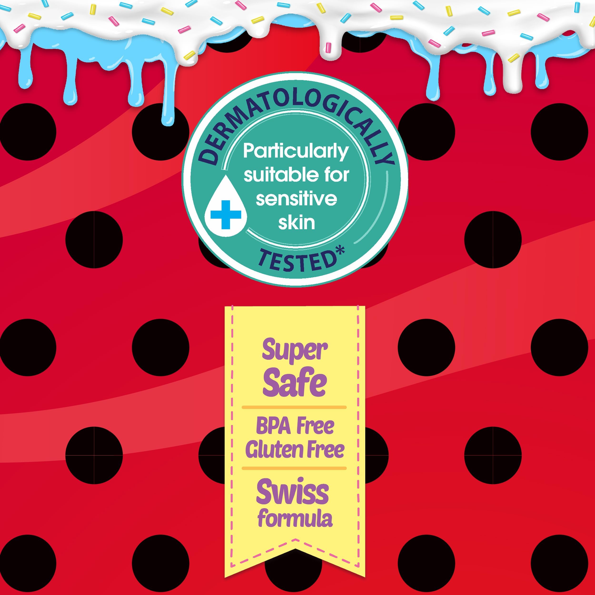 Miraculous Ladybug Sprinkles n' Slimy Kit - DIY Milkshake Slime with Milkshake Cup, Molds, Slime, Topping - Fun and Creative Craft Kit, Role Play Toys for Kids - Safe & Non-Toxic Ingredients