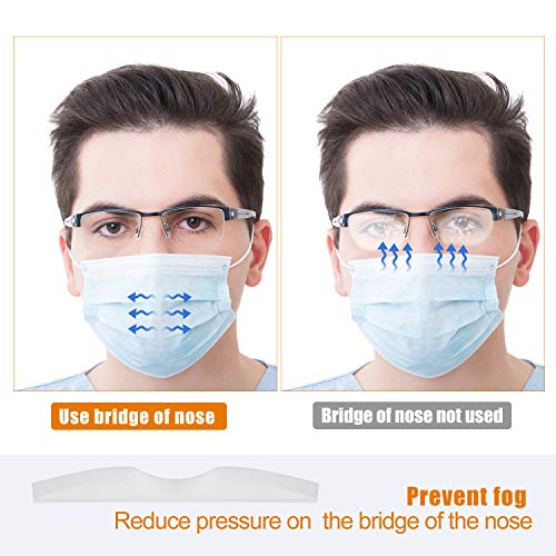 Sponge Anti-Fog Nose Bridge Pads Seal Nose Cushion Memory Foam Nose Pads Self-Adhesive Protection Strip Nose Pad for Mask 50 PCS Black