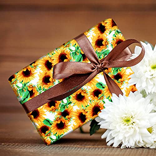Konsait 10 Pcs Sunflower Fabric, 9.5" x 9.5" Quilters Fabric Squares for Sewing Patchwork, Pre- Cut Bohemia Leopard Print Quarters Quilting Bundles for Handmade Crafts Home Decoration Supplies