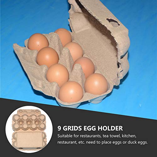 DOITOOL 20PCS Egg Cartons for Chicken Eggs 6 Counts Egg Crates for Farmers Market, Half Dozen Egg Cartons Natural Pulp Egg Cartons 6 for Chicken Eggs Storage