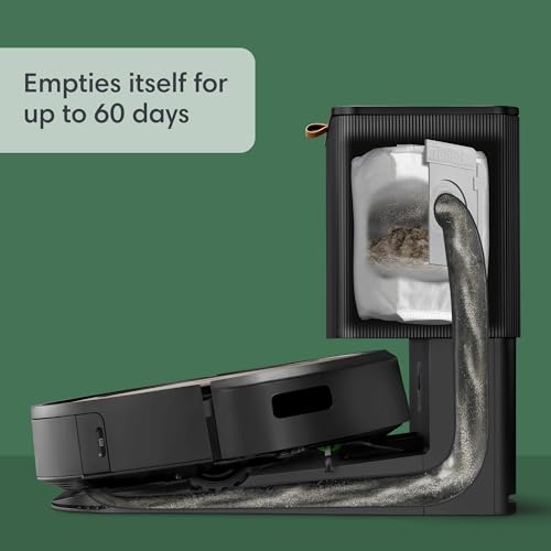 iRobot Roomba j9+ Self-Emptying Robot Vacuum – Powerful Suction, Identifies and Avoids Obstacles Like pet Waste, Sel-Empties for 60 Days, Best for Homes with Pets, Smart Mapping, Works with Alexa