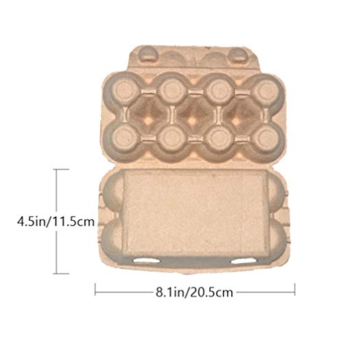 DOITOOL 20PCS Egg Cartons for Chicken Eggs 6 Counts Egg Crates for Farmers Market, Half Dozen Egg Cartons Natural Pulp Egg Cartons 6 for Chicken Eggs Storage