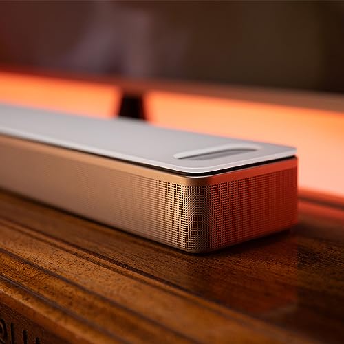 Bose Smart Ultra Soundbar, Surround Sound System for TV, Dolby Atmos Soundbar for TV Plus Alexa and Google Voice Control, White