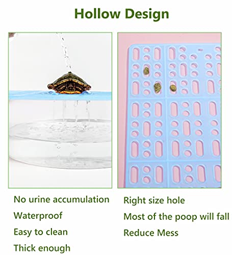 JSLZF Plastic Rabbit Cage Mat, 4 PCS Bunny Feet Pad, Small Animal Floor Pet Mat, Hole Leak Water, Resistance to Chew, Washable, Thick Nest Mat for Rabbit, Bunny