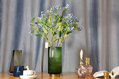 Artificial Faux Blue Flowers Tall Wedding Picks Faux Stems 24.4"(WildHydrangeaSpray) Floral Arrangement Rustic Decoration Crafts Home Decor Holiday Wedding Parties 6Packs (Blue)