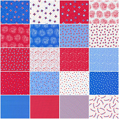 Moda Fabrics Moda Pre-cuts 20760JR Holiday Americana Jelly Roll - 40 pcs, Assorted