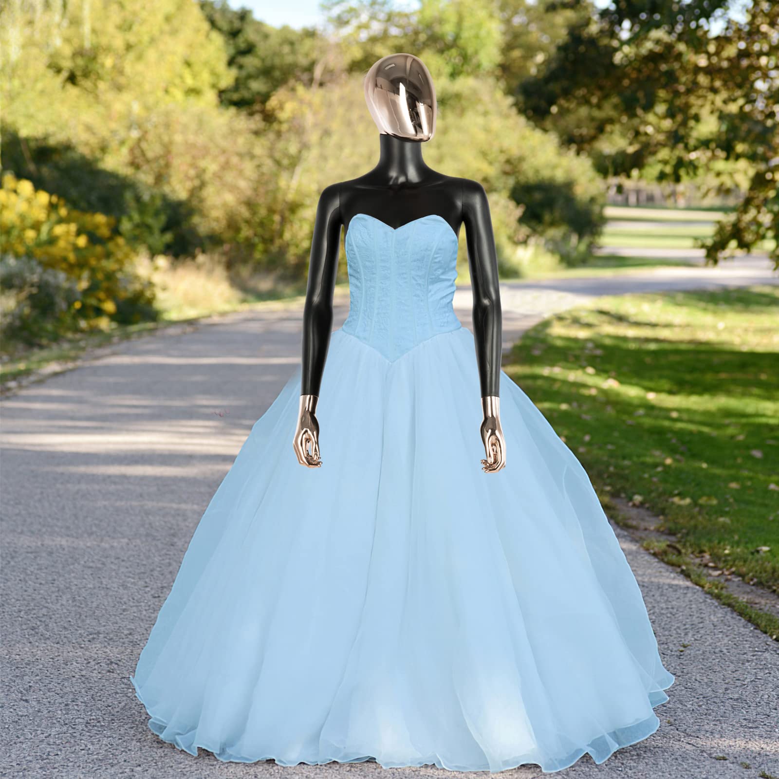 Female Mannequin Full Body Black- 70'' Mannequin Dress Form Display Full Body Adjustable Realistic Manikin Torso Stand (Black+Golden)