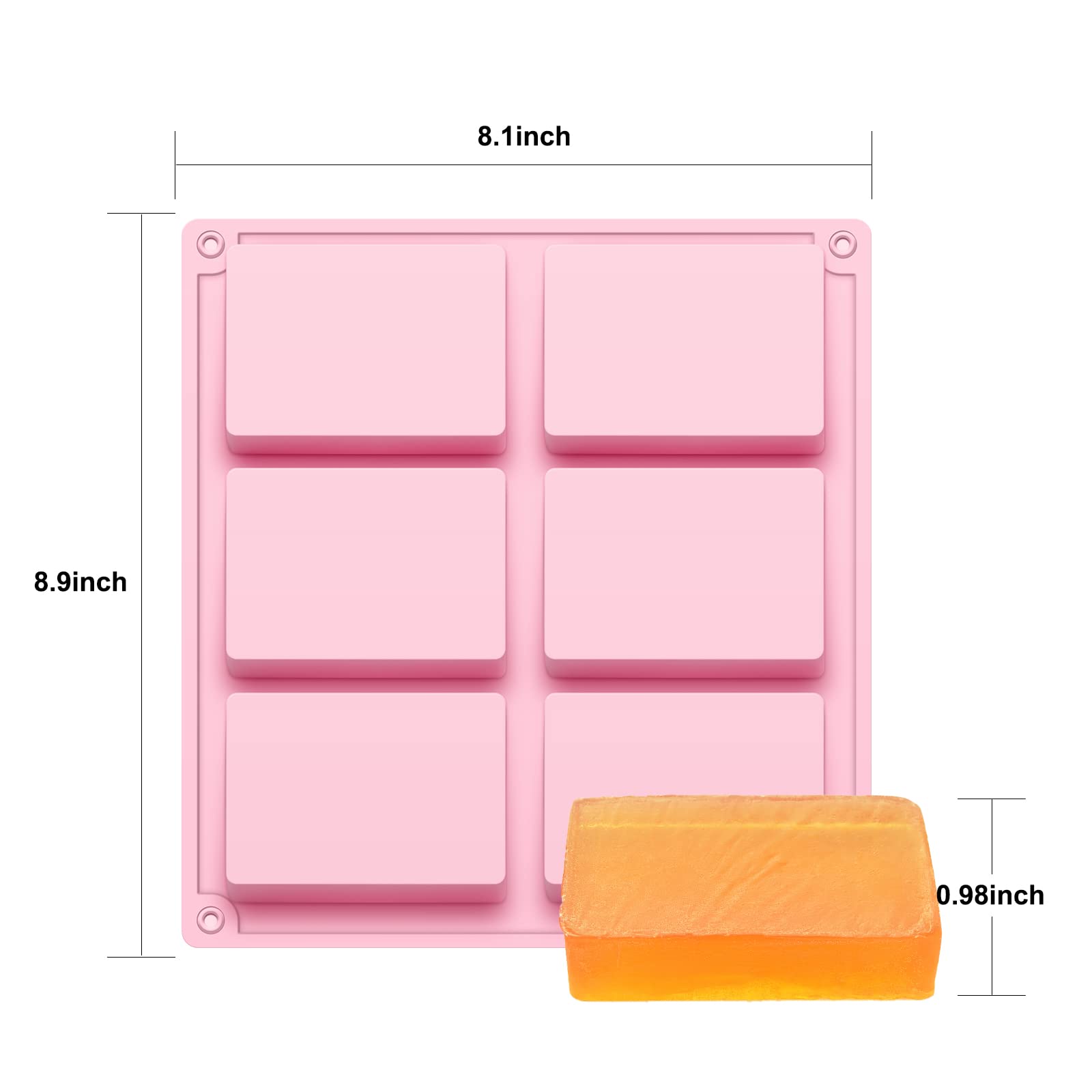 La chat Silicone Soap Molds, DIY Handmade Craft Soap bar Molds for Soaps Making, Cake Baking Mold, Biscuit Chocolate Mold, Ice Cube Tray 3 Packs