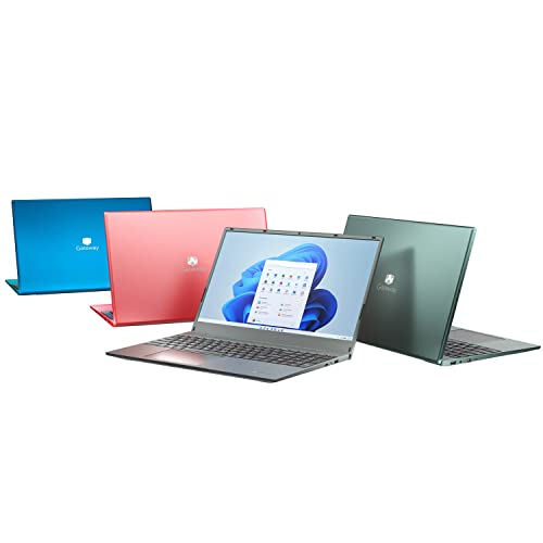 Gateway Ultra Slim Notebook, 15.6'' FHD IPS Display, AMD Ryzen 3-3250U with Radeon Graphics, 4GB RAM, 256GB SSD, Webcam, Tuned by THX Audio, Bluetooth, HDMI, Micro SD Slot, Type-C, Red (GWTN)