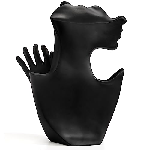 SOUJOY Jewelry Mannequin Stand Set, Earring Display with Hand, Resin Bust Holder Organizer for Show Jewelry, Necklace, Earrings, Rings