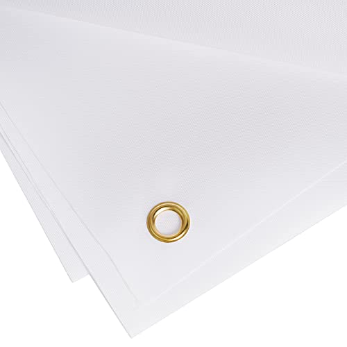 SUMERSHA 2 Pack Large Blank Banners, 2 x 4 Feet Polyester Oxford Cloth White Banner with Hanging Rope for Wall Signs, DIY Painting, and Writing, Indoor Outdoor Display and Party Decoration