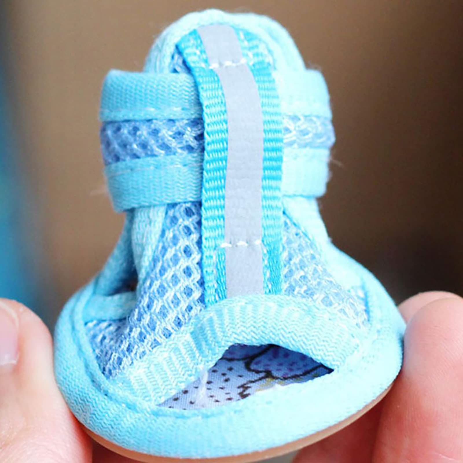 Small Dog Sandals, Breathable Mesh Extra Small Puppy Shoes for Summer, Pink, Blue, Yellow, Red Sandals for Dogs Blue Size 2