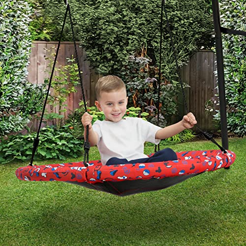 Disney Mickey Mouse 40-Inch Saucer Swing for Kids by Delta Children β Attaches to Swing Sets or Trees β Includes All Necessary Hanging Hardware & Rope