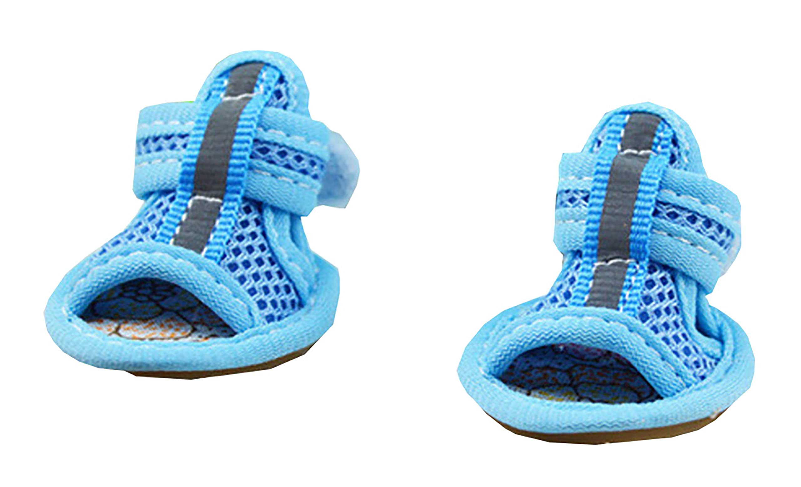 Small Dog Sandals, Breathable Mesh Extra Small Puppy Shoes for Summer, Pink, Blue, Yellow, Red Sandals for Dogs Blue Size 2