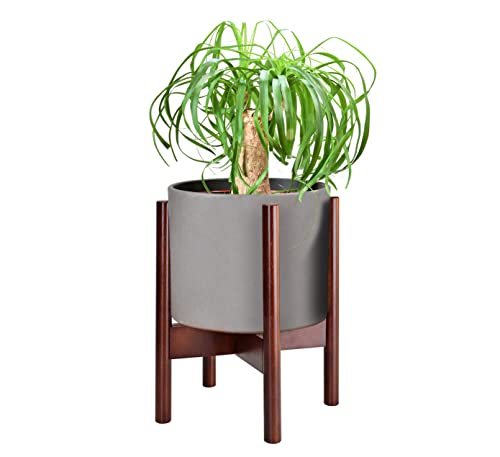 ZPirates Wood Plant Stand for Indoor and Outdoor - Adjustable Width (up to 12 Inches) for Small Medium and Large Planter Pots -14-inch Tall