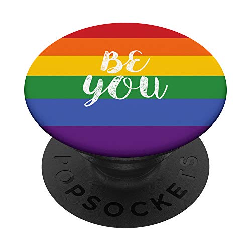 LGBT Pride Rainbow Flag Be You PopSockets Swappable PopGrip