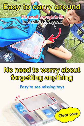 Someie Hot Wheels Tomica Car Organizers and Transparent Storage Carrying Box Max 10 Cars Capacity Display case Japan Made Durable and Safe (Box only)