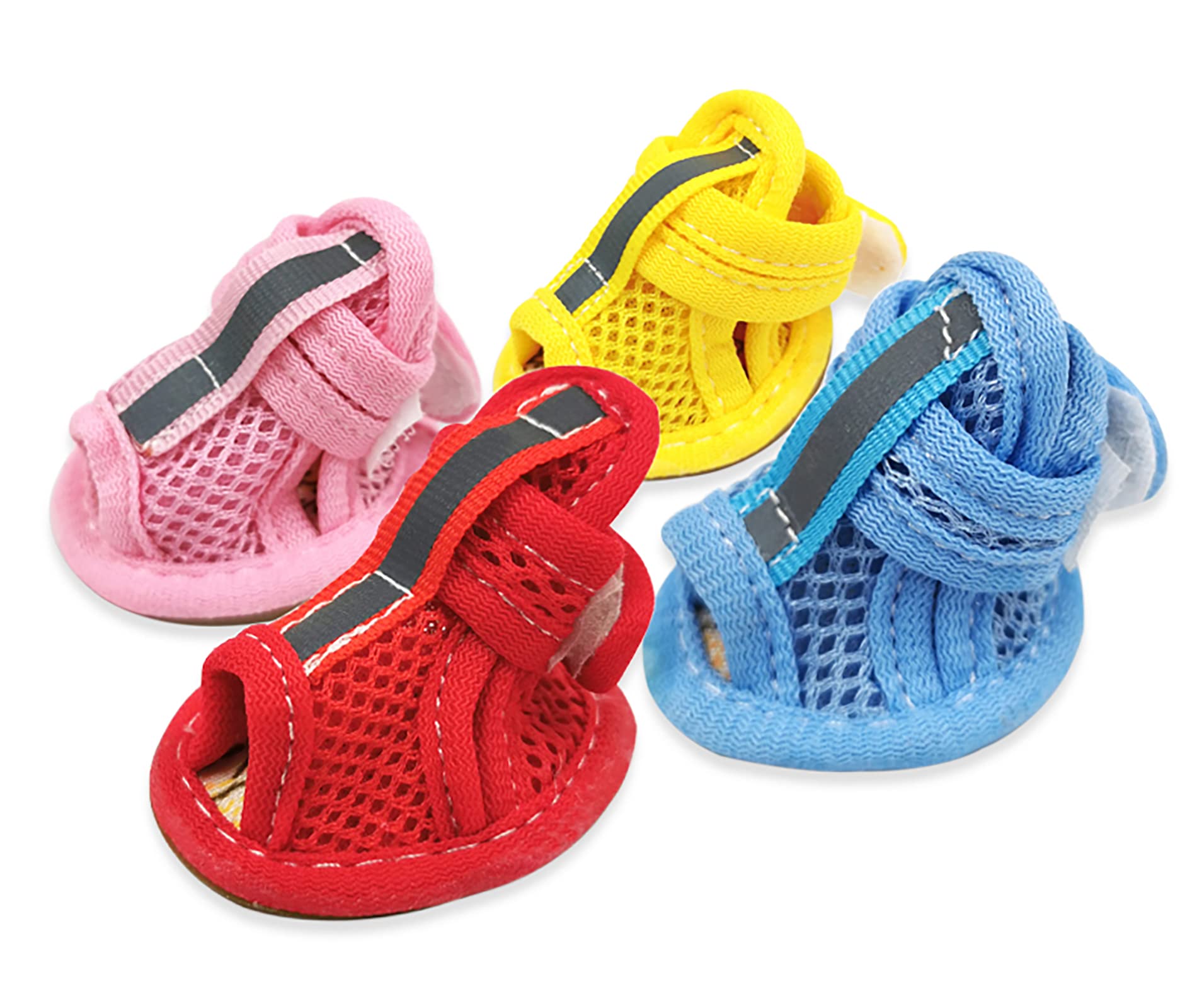Small Dog Sandals, Breathable Mesh Extra Small Puppy Shoes for Summer, Pink, Blue, Yellow, Red Sandals for Dogs Blue Size 2