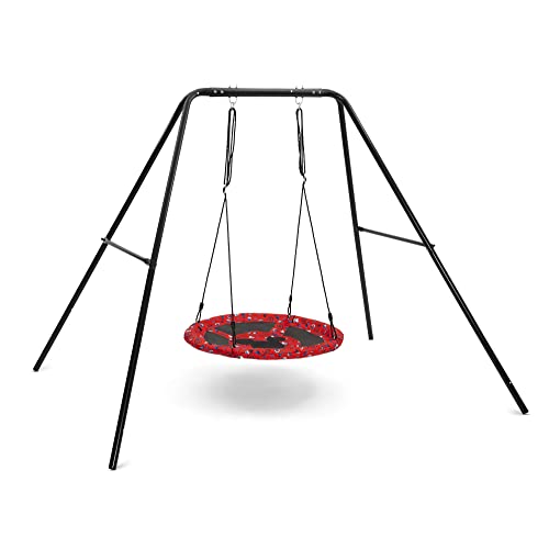 Disney Mickey Mouse 40-Inch Saucer Swing for Kids by Delta Children β Attaches to Swing Sets or Trees β Includes All Necessary Hanging Hardware & Rope