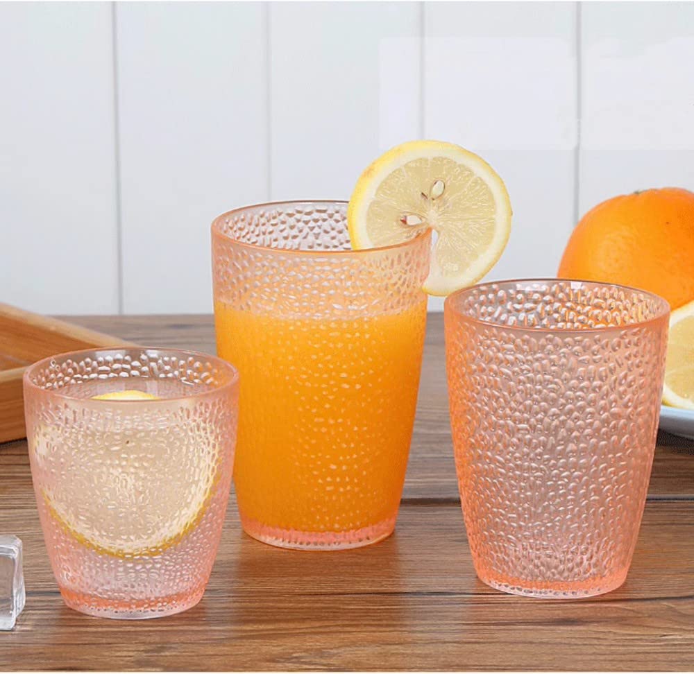 Komost 12oz Plastic Tumblers Set of 2, Reusable & Shatterproof Drinking Glasses for Daily Toothbrushing & Bathroom Use