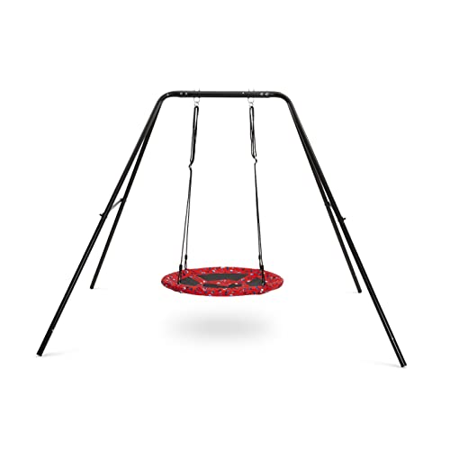 Disney Mickey Mouse 40-Inch Saucer Swing for Kids by Delta Children β Attaches to Swing Sets or Trees β Includes All Necessary Hanging Hardware & Rope