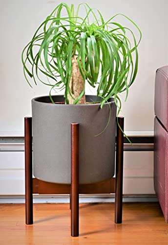 ZPirates Wood Plant Stand for Indoor and Outdoor - Adjustable Width (up to 12 Inches) for Small Medium and Large Planter Pots -14-inch Tall