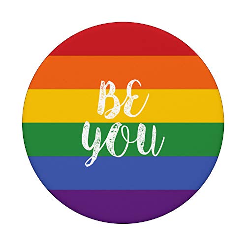 LGBT Pride Rainbow Flag Be You PopSockets Swappable PopGrip