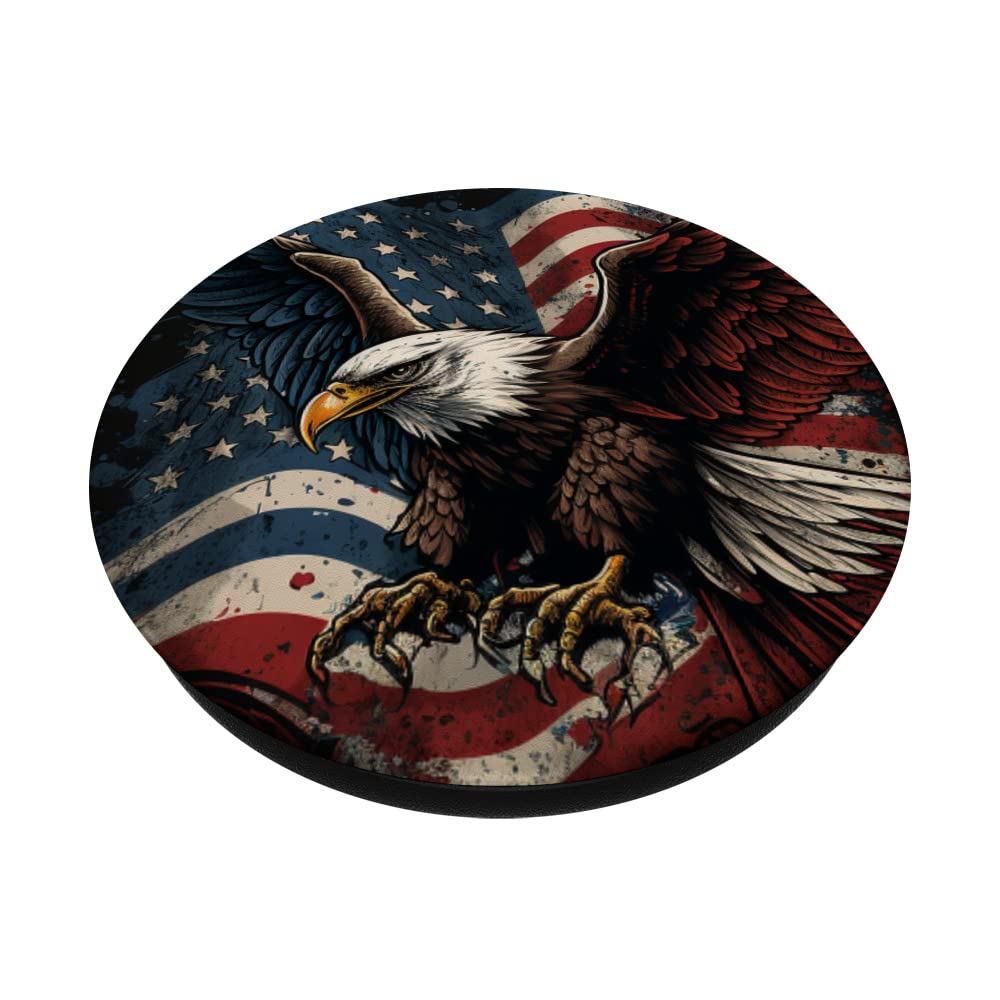 American Eagle Patriotic American Flag PopSockets Adhesive PopGrip