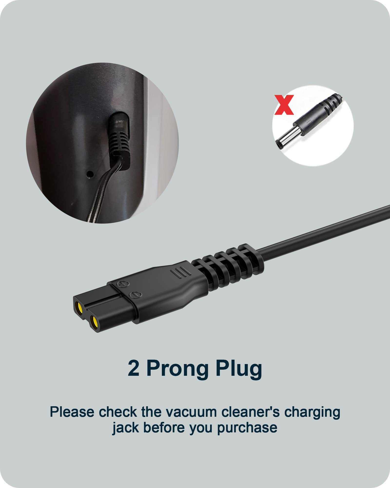 Charger Replacement for Bissell 2286 2286A 2482 2389 2389C Adapt Ion Pet Powerlifter Lithium Ion Cordless Stick Vacuum Power Cord Replacement for Bissell P/N 1616326 1627037
