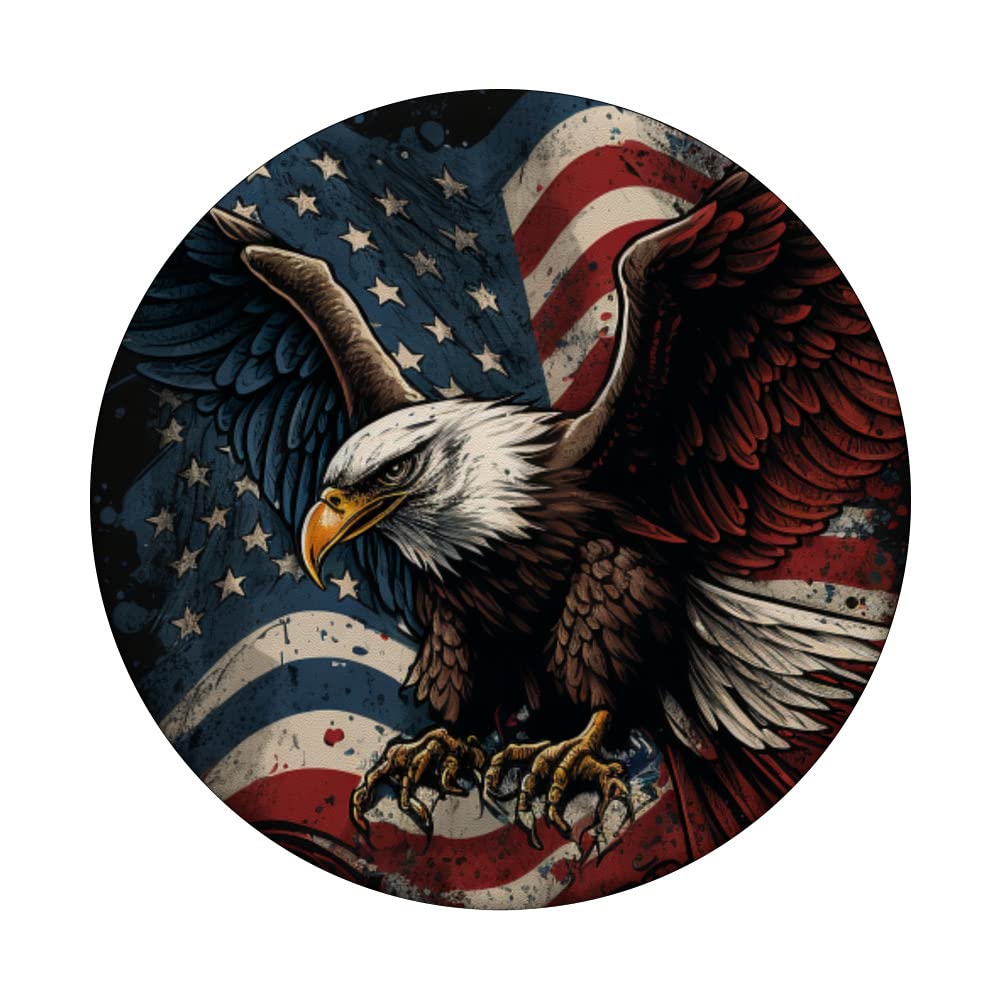 American Eagle Patriotic American Flag PopSockets Adhesive PopGrip