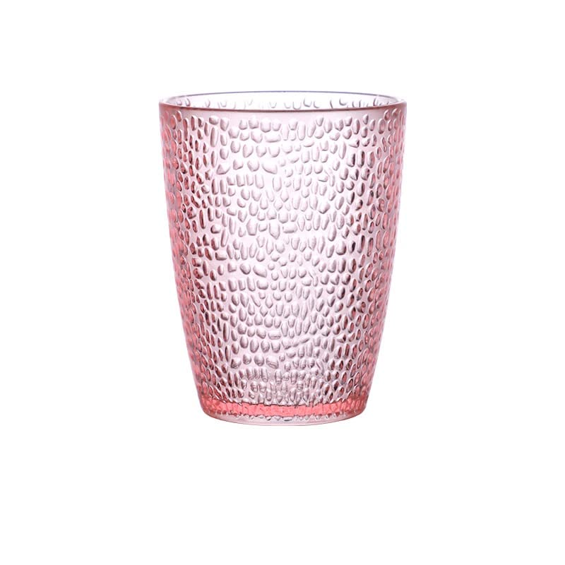 Komost 12oz Plastic Tumblers Set of 2, Reusable & Shatterproof Drinking Glasses for Daily Toothbrushing & Bathroom Use