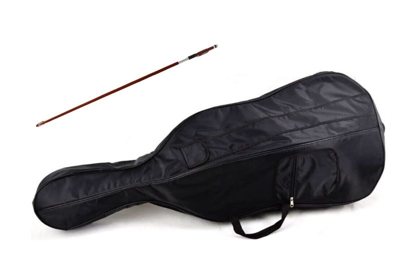 Vetimobato Acoustic Cello 4/4 Full Size Hand Made Professional Sound Nice Spruce Wood Top Maple Back Side Wood Ebony Wood Finger Board and Cello Pegs Steel Strings Cello with Bag & Bow (blue)