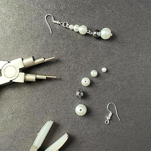 Expo International 4mm Glass Pearl Beads, Versatile Round Glass Beads, Elegant Beads for Jewelry, Bridal, and DIY Projects, Natural