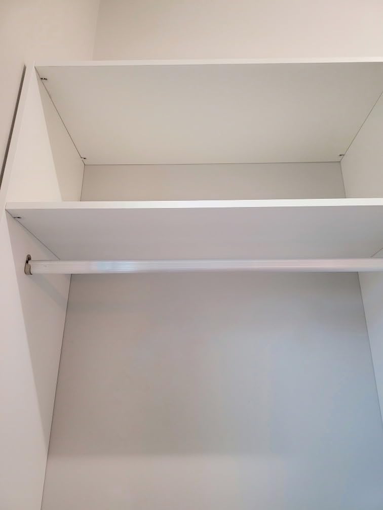 Dual Tower Closet Storage Wall Mounted Wardrobe Organizer Kit System with Shelves and Drawers for Bedroom in White with Hardware Wood Closet, Storage & Organization