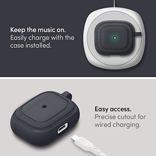 CYRILL Airpods 3 Generation Case Cover Wave Stone Designed for Airpods 3 Generation Case (2021) - Dark Gray